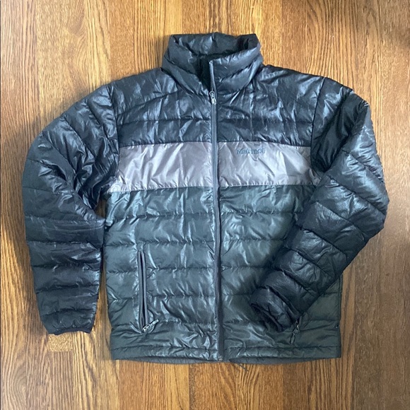 Marmot | Jackets & Coats | Marmot Black And Gray Puffer Jacket With ...